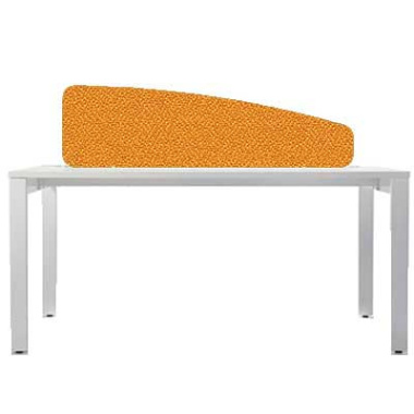 480mm High Curved Top Desk Mounted Acoustic Office Screen