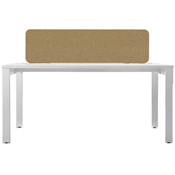 480mm High Desk Mounted Rectangular Office Screen with PVC trim