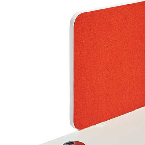 1200mm High Rectangular Floorstanding Office Screen with PVC trim