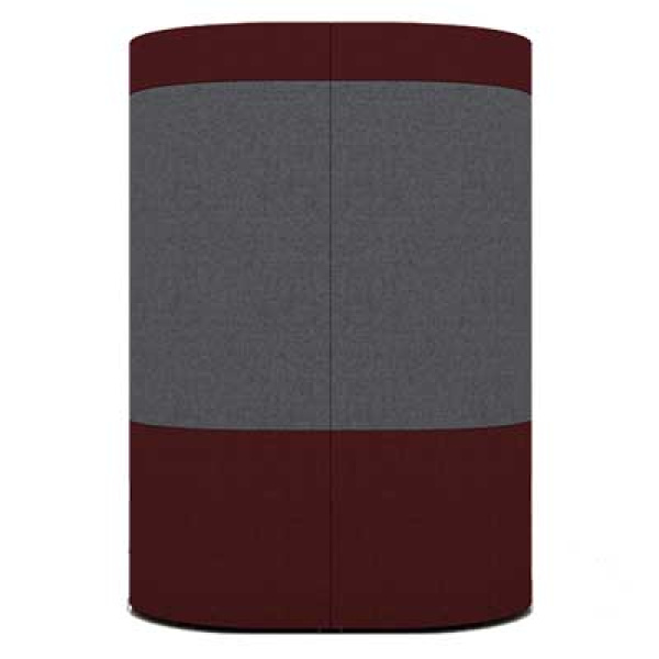 Two Person Curved Work Booth with Roof