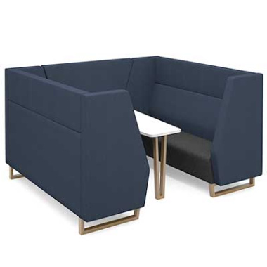 Encore High Back 6 Person Meeting Booth