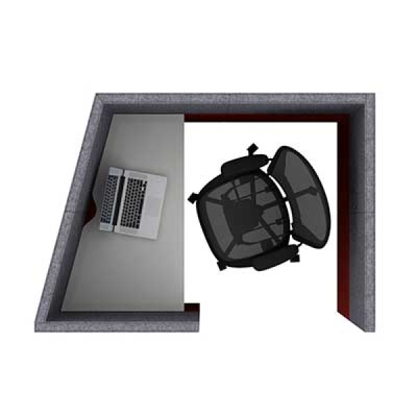 Single Person Geometric Solo Work Booth