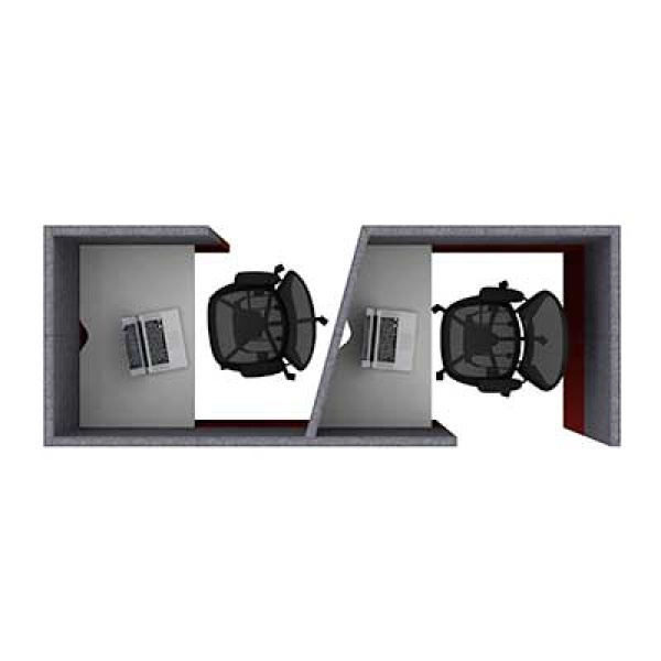 Two Person Geometric Work Booth
