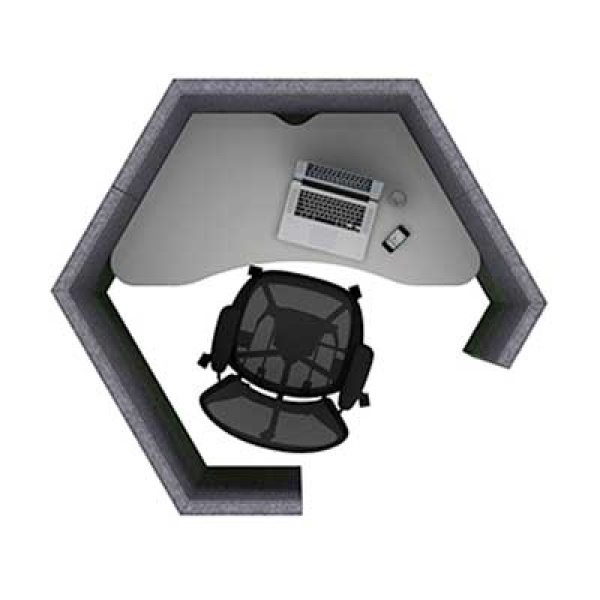 Single Person Hexagonal Work Booth