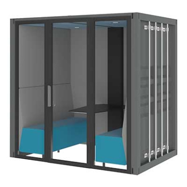 Fully Enclosed 4 Person Container Box Pod
