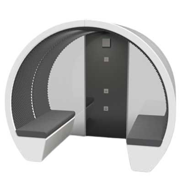 Part Enclosed Glass Back Office Meeting Pod