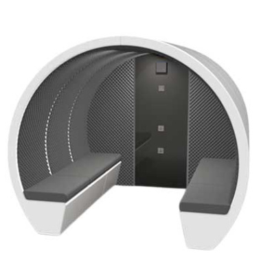 Part Enclosed Acoustic Back Office Meeting Pod